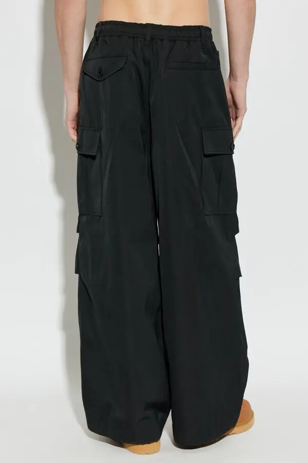 Marni Wide Leg Cargo Trousers - Black