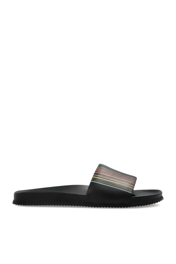 Paul Smith Leather Slides - Black
