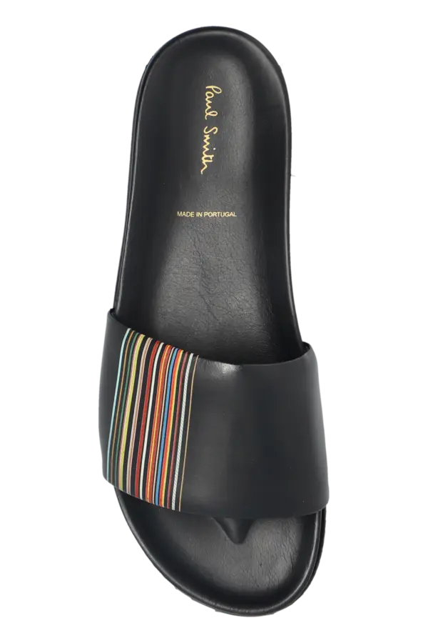 Paul Smith Leather Slides - Black