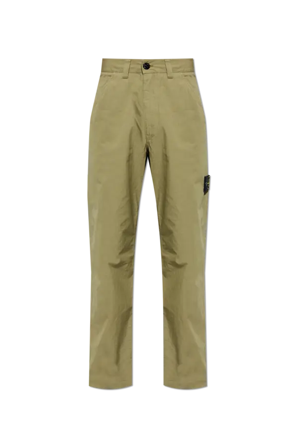 Stone Island Cotton Tapered Trousers - Green