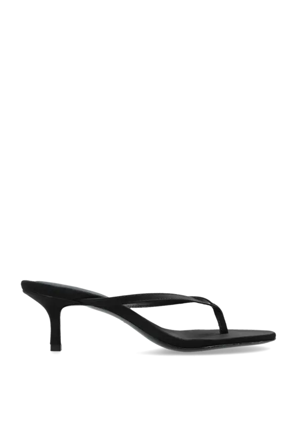 BLACK SUEDE STUDIO Satin Heeled Mules