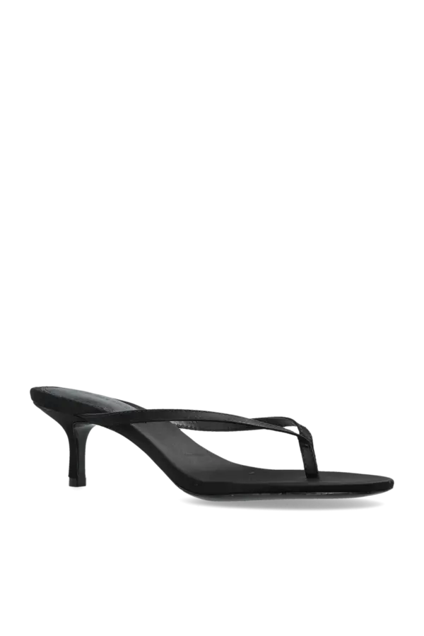 BLACK SUEDE STUDIO Satin Heeled Mules