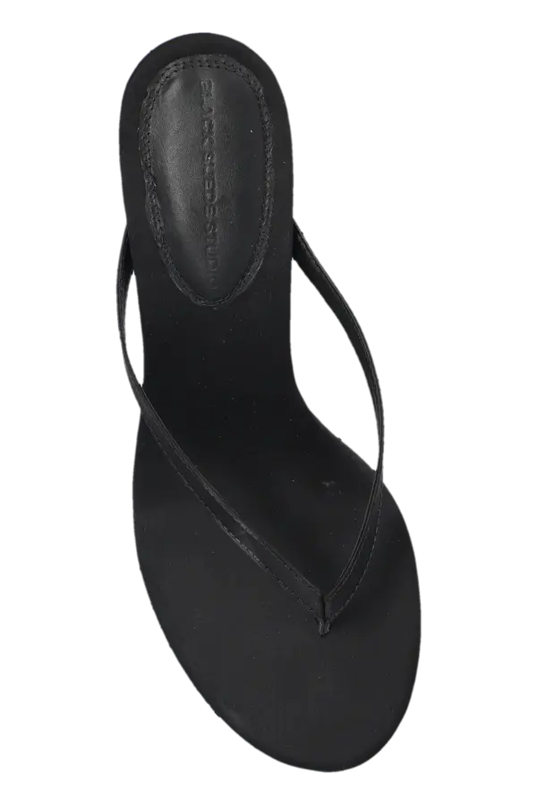 BLACK SUEDE STUDIO Satin Heeled Mules