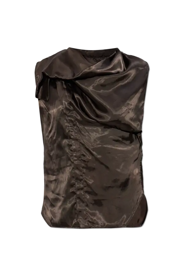 Rick Owens Draped 'island' Top - Brown