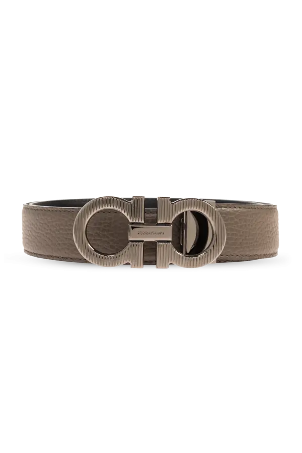 FERRAGAMO Double-sided Belt - Grey