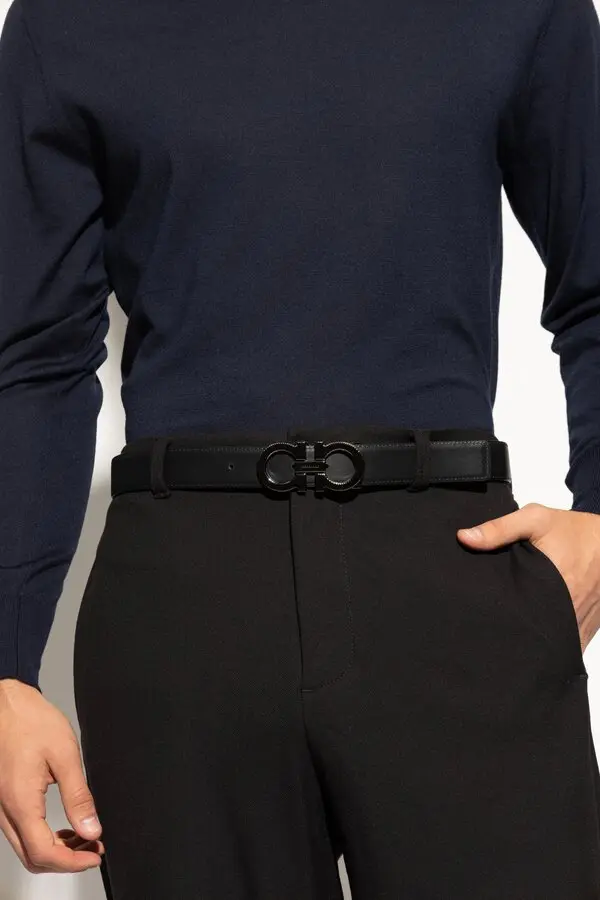 FERRAGAMO Double-sided Belt - Grey