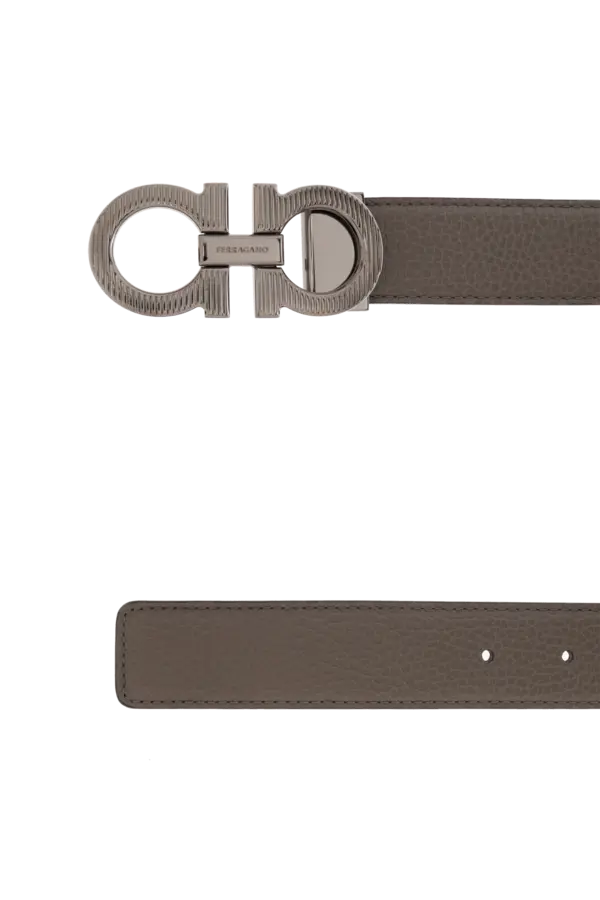 FERRAGAMO Double-sided Belt - Grey
