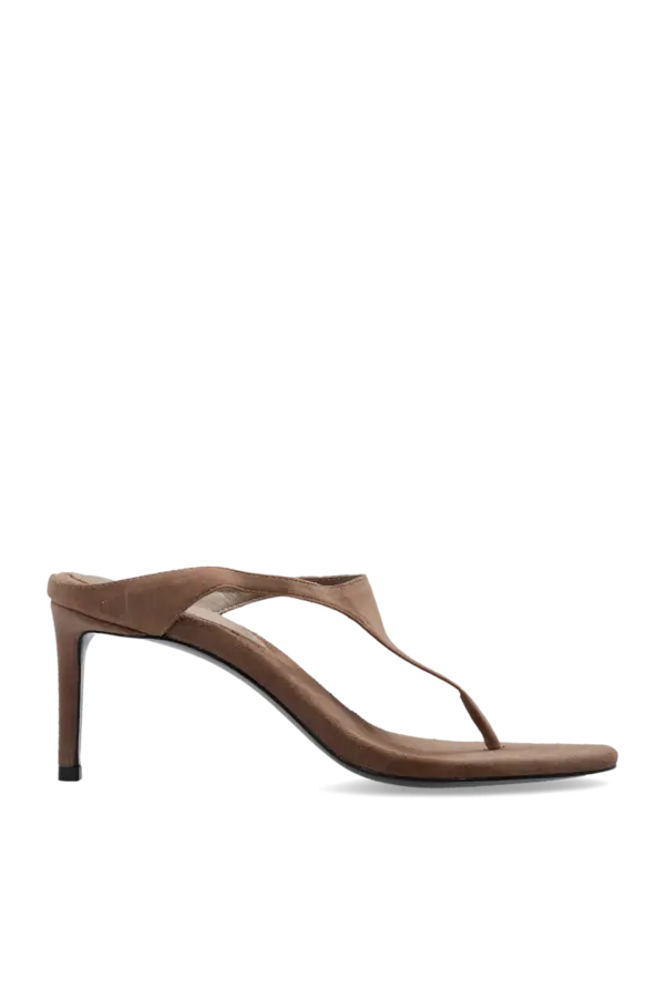 BLACK SUEDE STUDIO Suede Heeled Mules - Brown