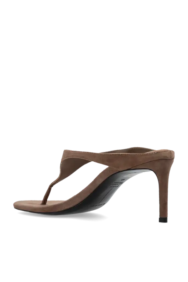 BLACK SUEDE STUDIO Suede Heeled Mules - Brown