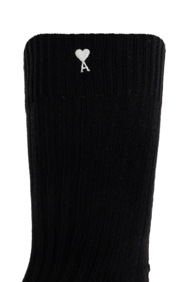 AMI Paris Three-pack Of Ribbed Socks