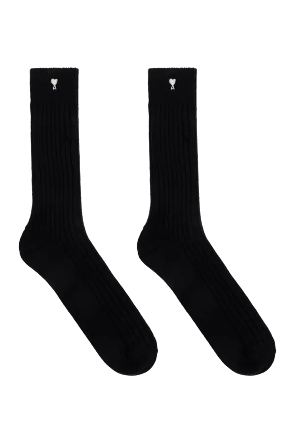 AMI Paris Three-pack Of Ribbed Socks