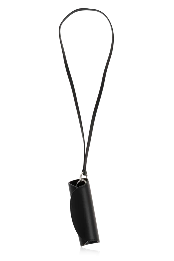 JIL SANDER Leather Key Case - Black