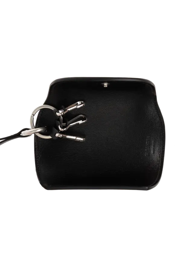 JIL SANDER Leather Key Case - Black