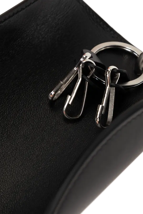 JIL SANDER Leather Key Case - Black