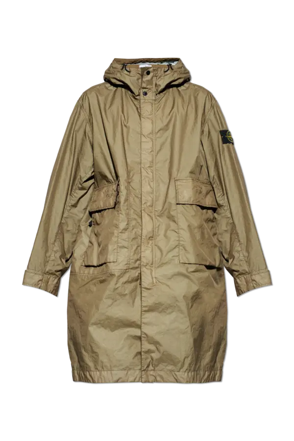 Stone Island Hooded Parka - Green