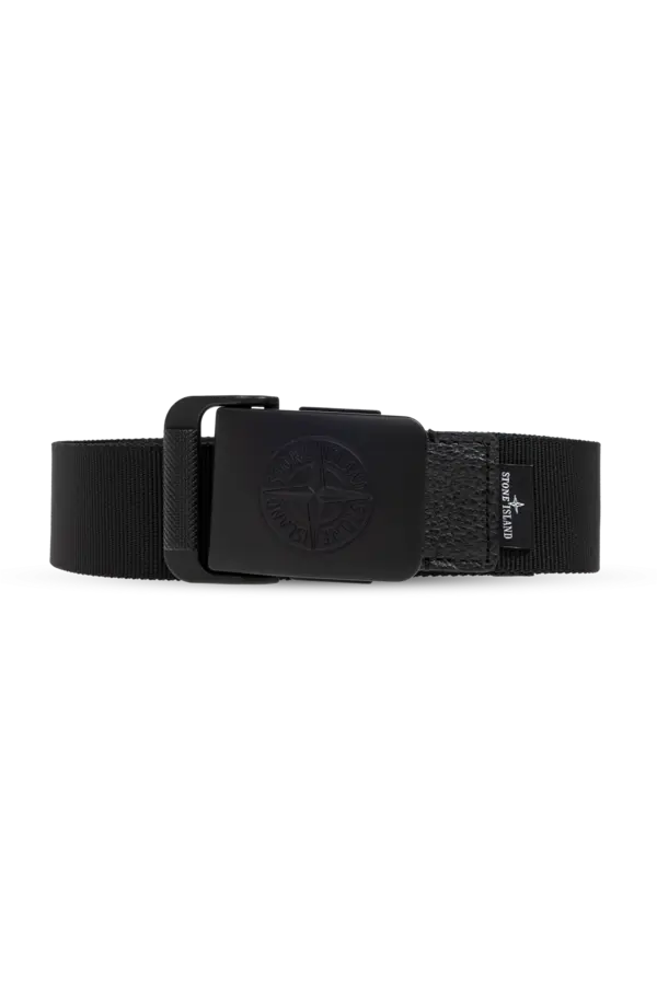Stone Island Logo Belt - Black