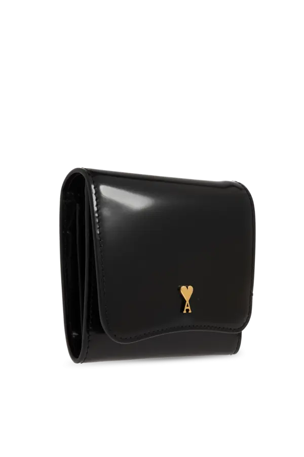 AMI Paris Leather Wallet - Black