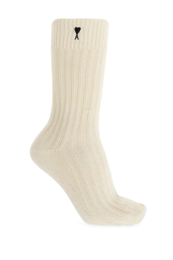 AMI Paris Three-pack Of Ribbed Mid-calf Socks