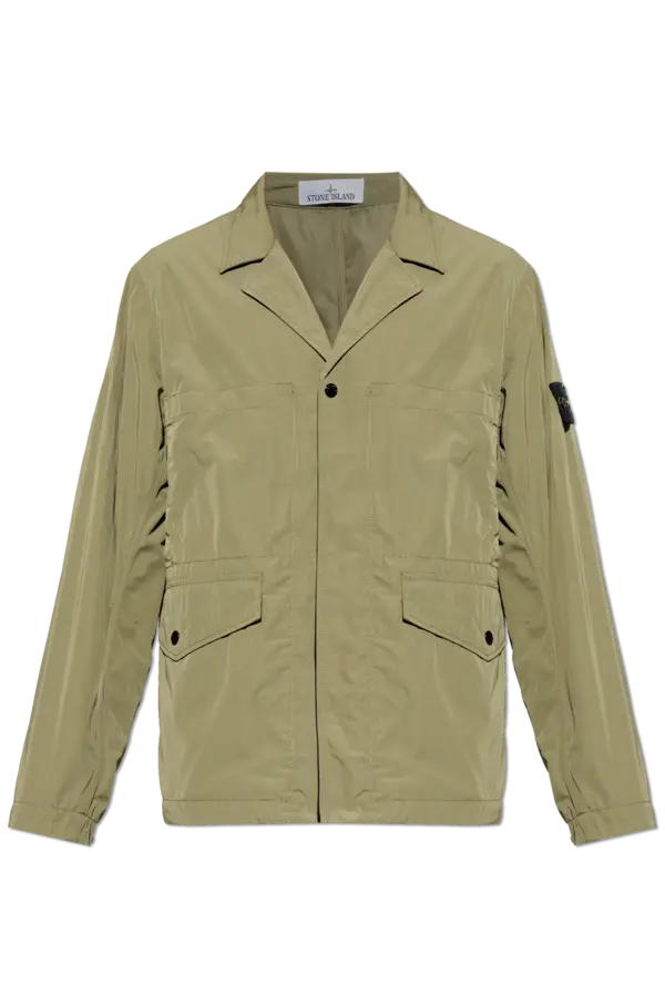 Stone Island Lightweight Jacket With Pockets - Green
