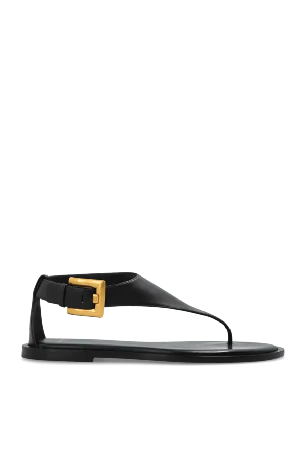 Balmain Leather Sandals - Black