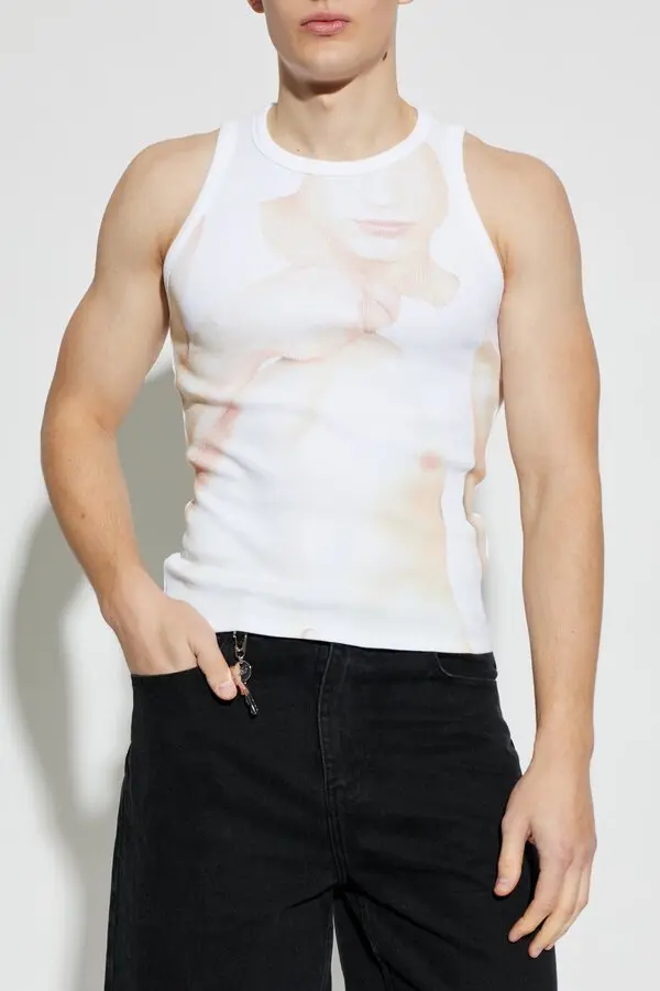 CARNE BOLLENTE Ribbed Tank Top With Print