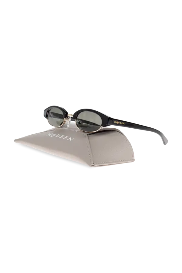 Alexander McQueen Oval Sunglasses - Black