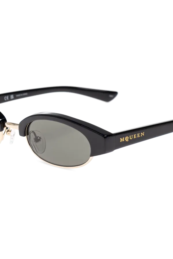 Alexander McQueen Oval Sunglasses - Black