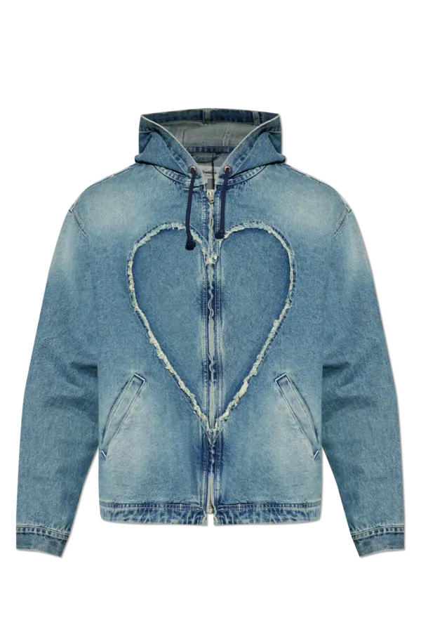 CARNE BOLLENTE Denim Jacket With Hood
