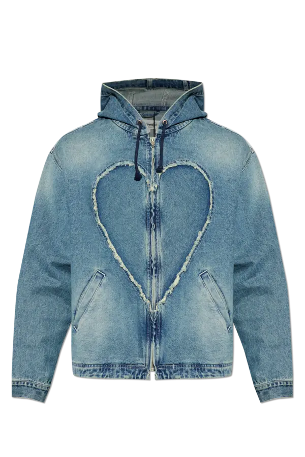CARNE BOLLENTE Denim Jacket With Hood - Blue