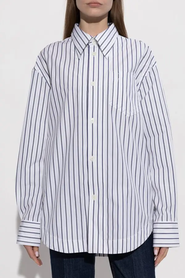 AMI Paris Striped Shirt - White