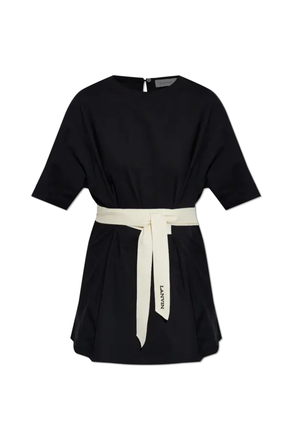 LANVIN Top With Waist Belt - Black
