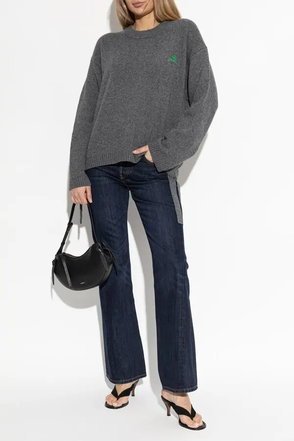 GANNI Logo Sweater - Grey