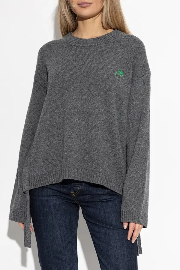 GANNI Logo Sweater - Grey