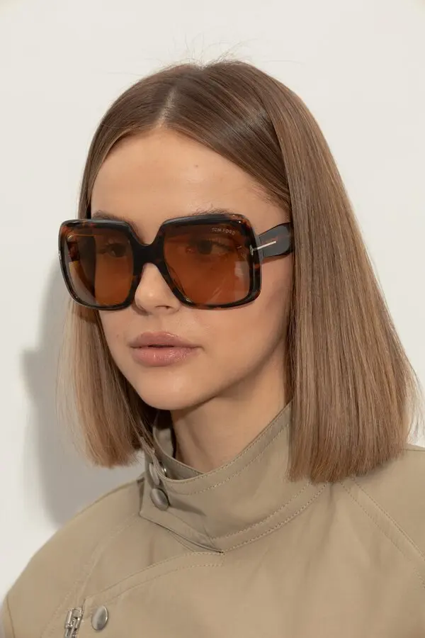 TOM FORD Square Frame Sunglasses - Brown