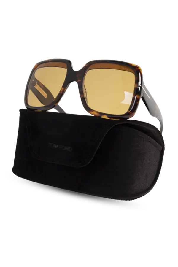 TOM FORD Square Frame Sunglasses - Brown