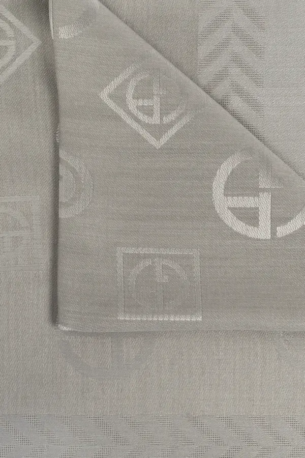 Giorgio Armani Scarf With Monogram - Grey