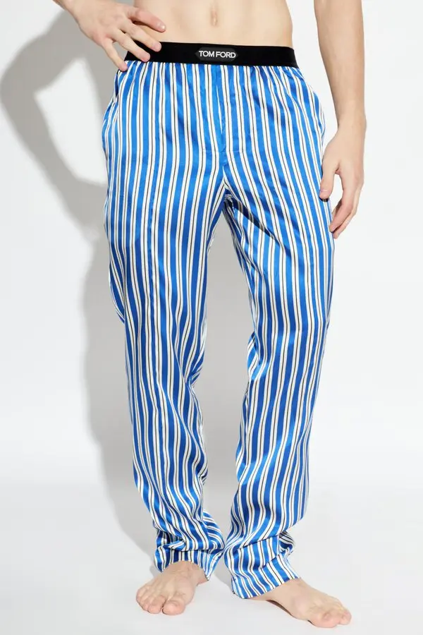 TOM FORD Silk Pajama Bottoms - Blue