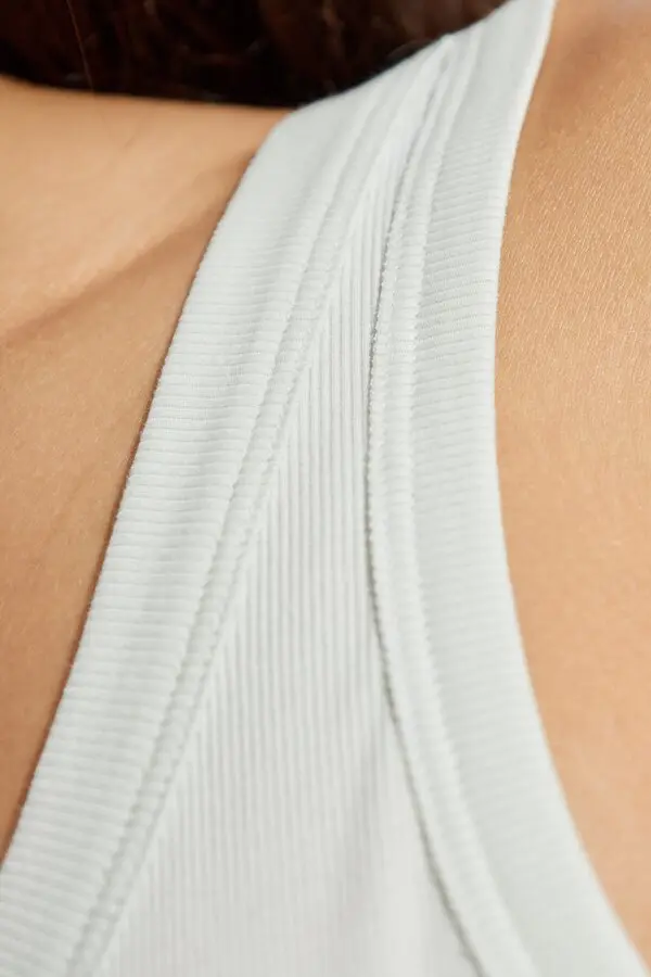 Hanro Ribbed Tank Top - Green
