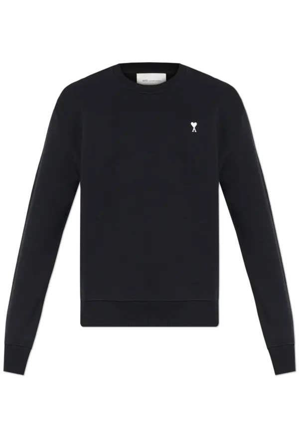 AMI Paris Sweatshirt With Embroidered Logo - Black