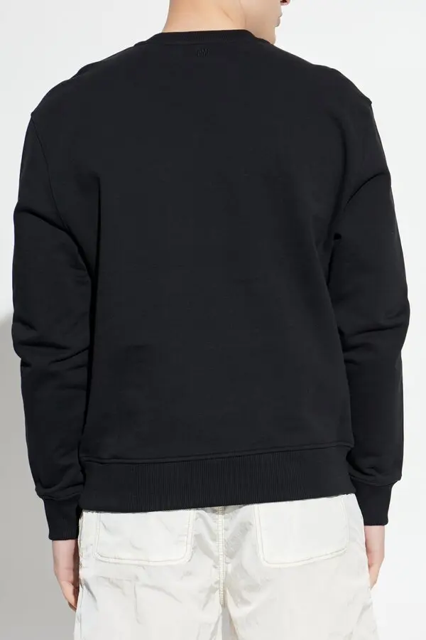 AMI Paris Sweatshirt With Embroidered Logo - Black