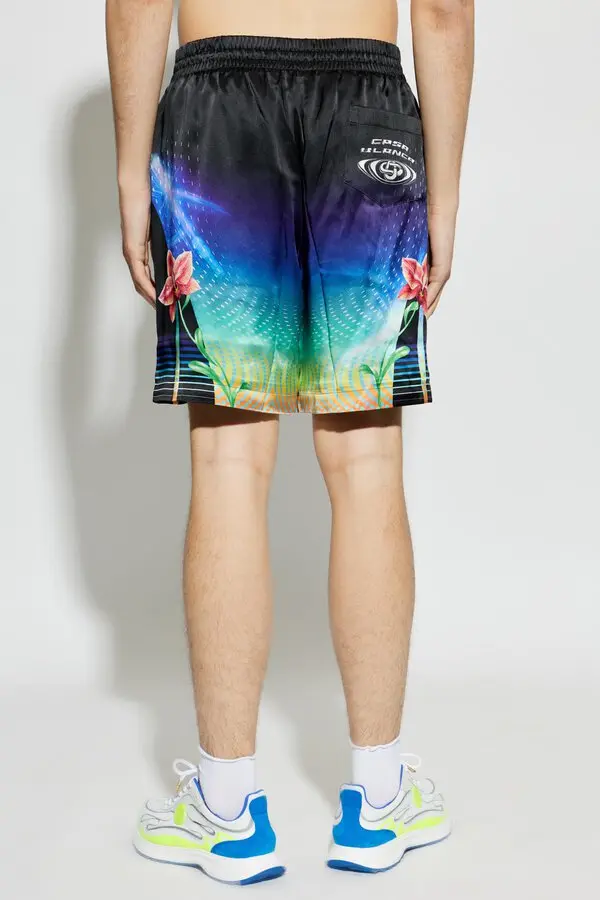 Casablanca Silk Shorts - Multicolour