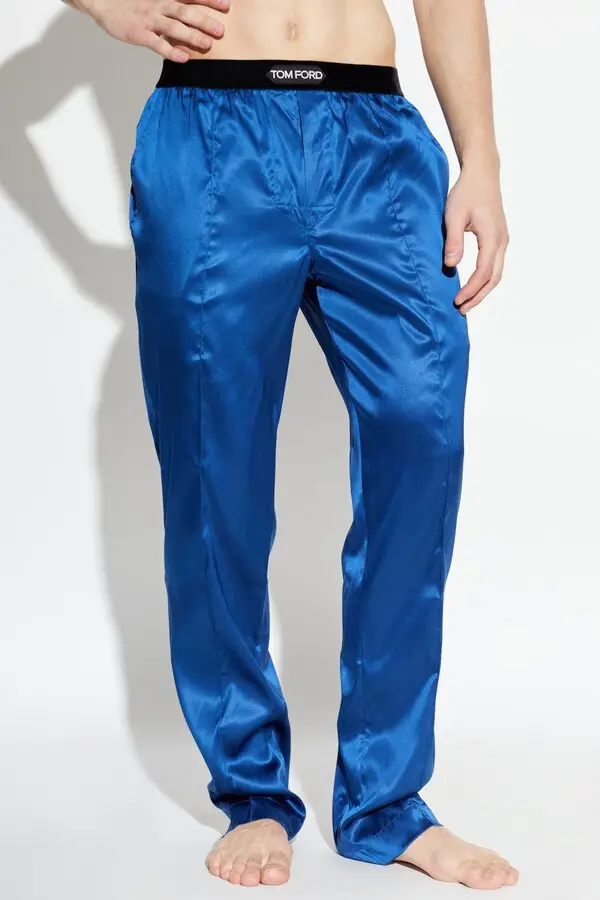 TOM FORD Silk Pajama Bottoms - Blue