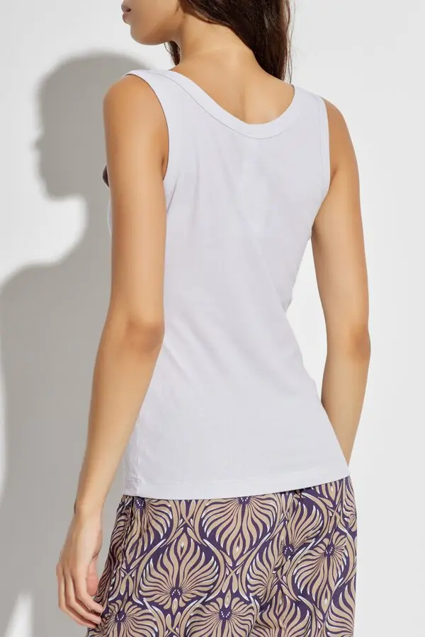Hanro Ribbed Tank Top - White