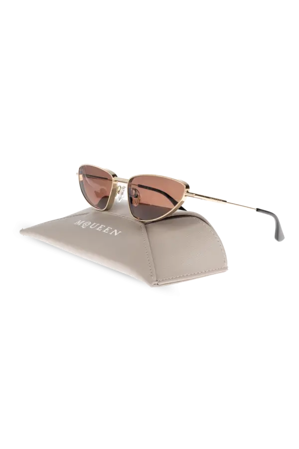 Alexander McQueen Cat Eye Sunglasses - Gold