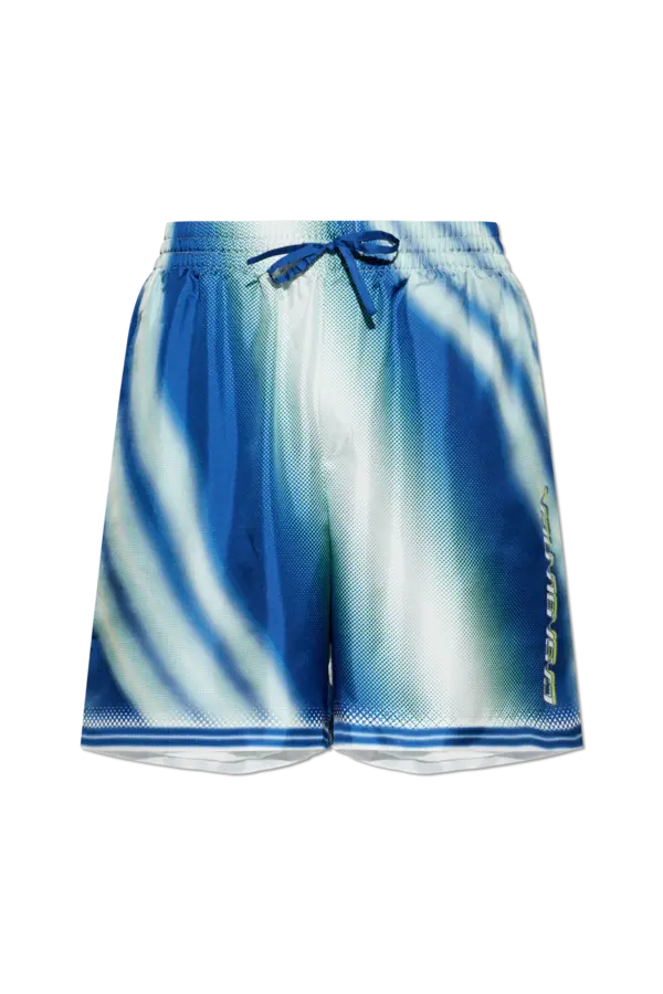 Casablanca Printed Silk Shorts - Blue