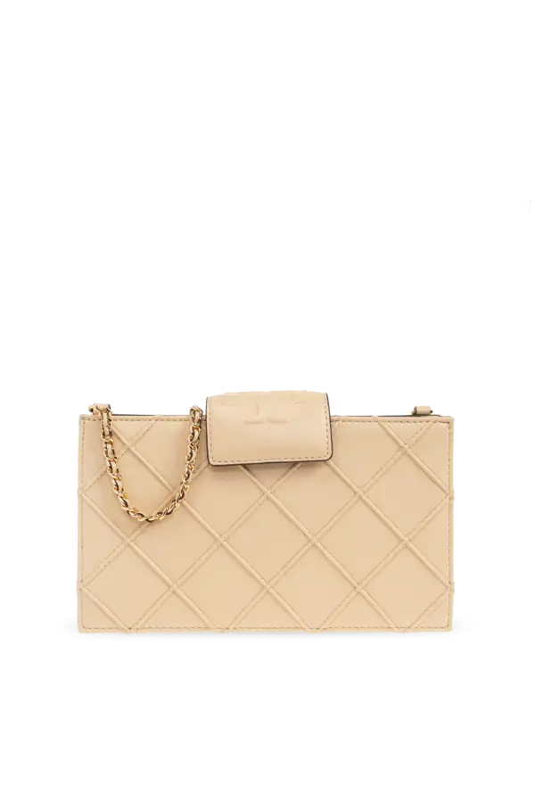 Tory Burch Fleming Mini Chain Wallet - Beige