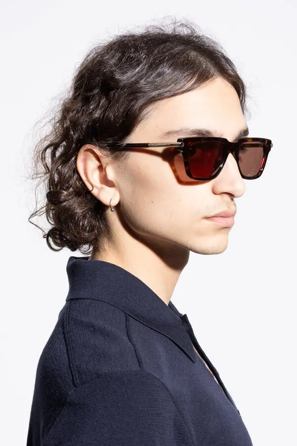 Alexander McQueen Rectangular Tortoiseshell Sunglasses - Brown
