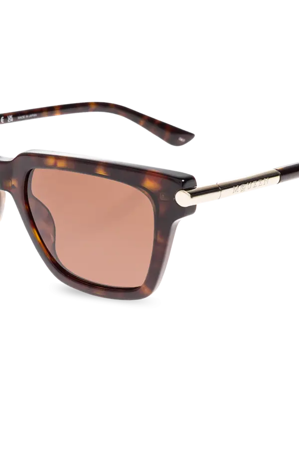Alexander McQueen Rectangular Tortoiseshell Sunglasses - Brown