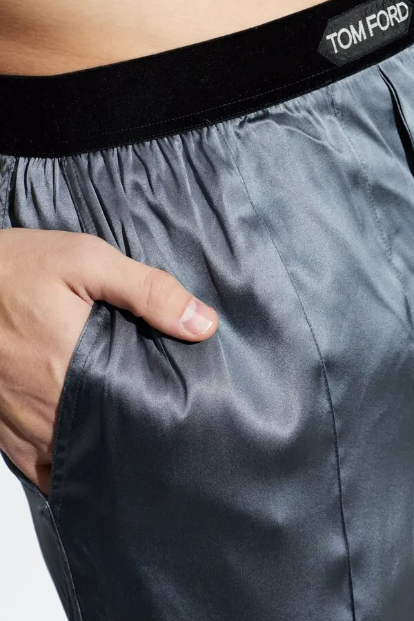 TOM FORD Silk Pajama Bottoms - Grey