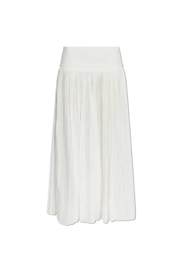 RÓHE Pleated Flared Skirt - White